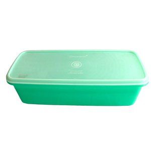 Tupperware | Dining | Vintage Long Square Tupperware Green Container ...